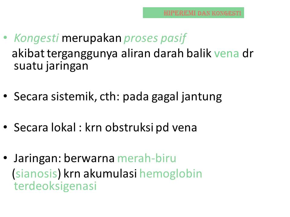 Reza Aditya Digambiro: HIPEREMIA DAN KONGESTI