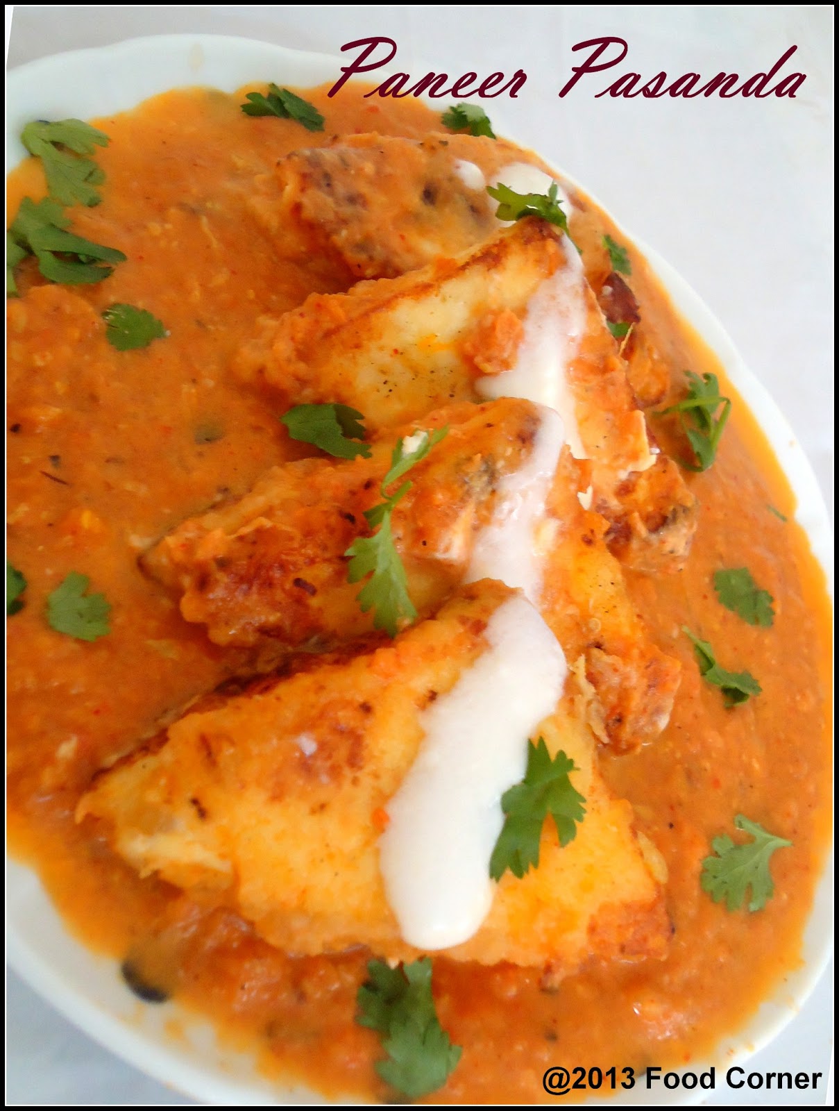 Paneer Pasanda | Paneer Recipe ~ Kiran's Food corner