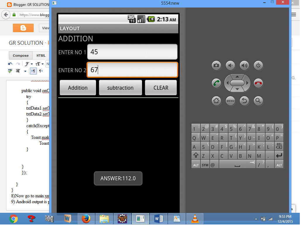 GR SOLUTION: Develop an application that uses Layout Managers and event listeners.