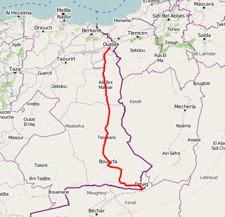 Route Nationale Numéro 17 (RN17 ou N17) - Maroc Maps