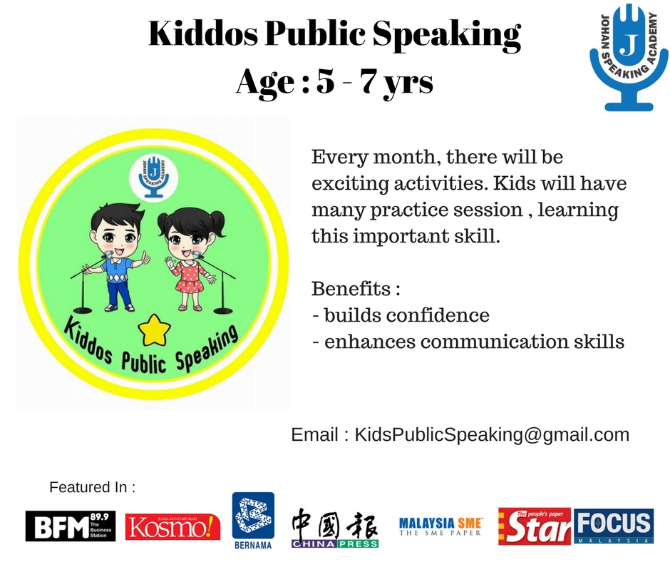 Kids Public Speaking ( Johan Speaking Academy ): Kiddos Public Speaking ...