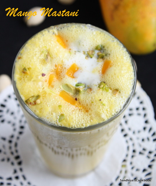 Sandhiya's Cookbook: Mango Mastani | Mango Milkshake with Icecream ...