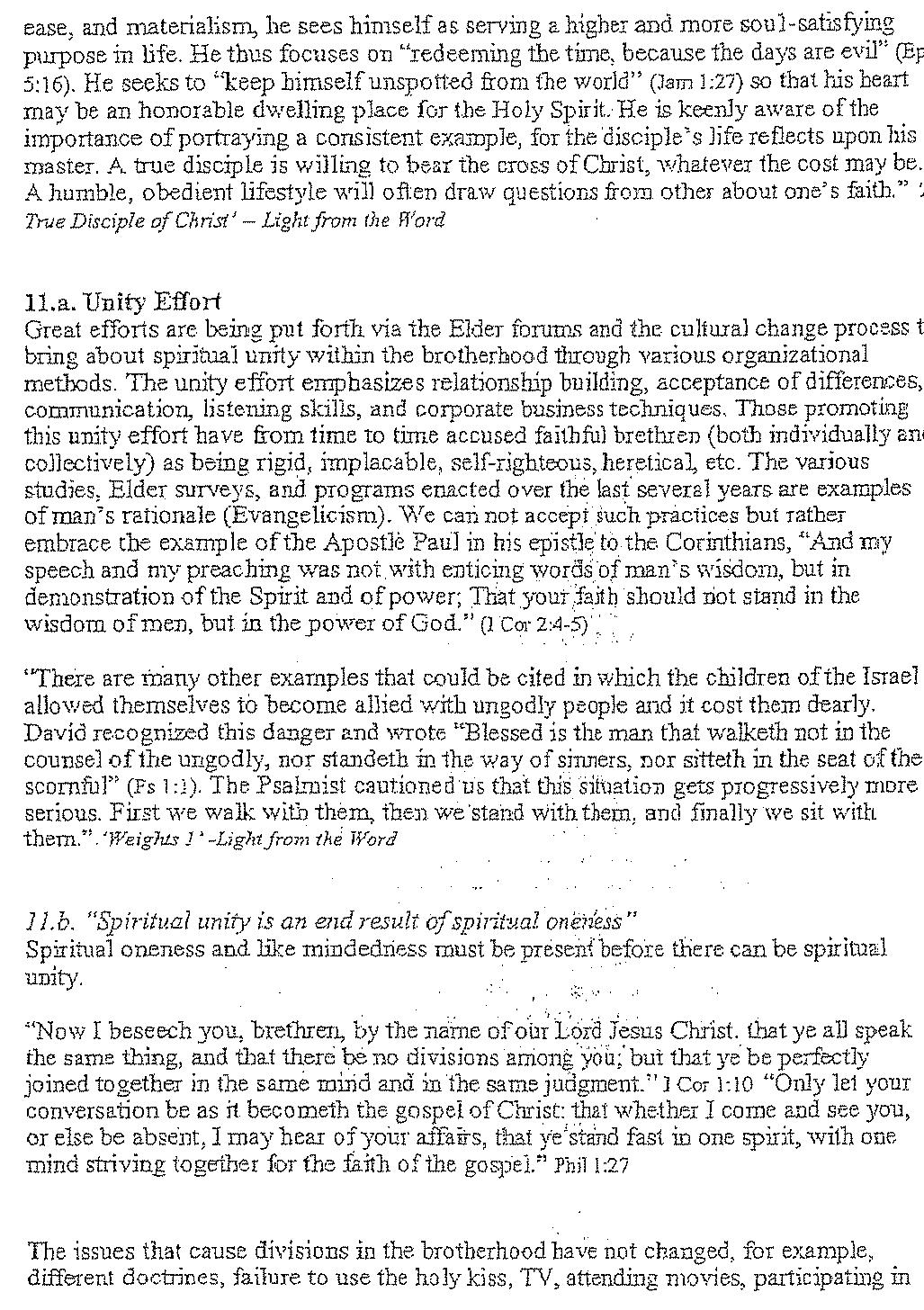 Apostolic Christian Church Elder Letter: This We Continue To Believe ...