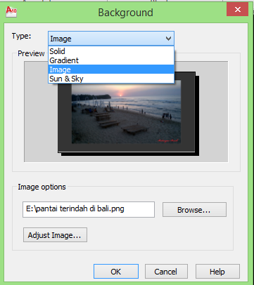 MEMBERI BACKGROUND RENDER MODELING 3D DI AUTOCAD - KAMPUS CAD