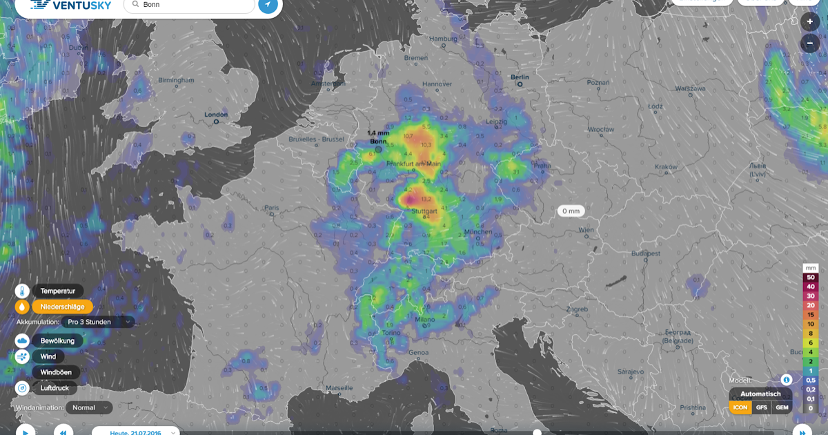VentuSky - ein Windyty-Klon mit eigener Note - lu-glidz