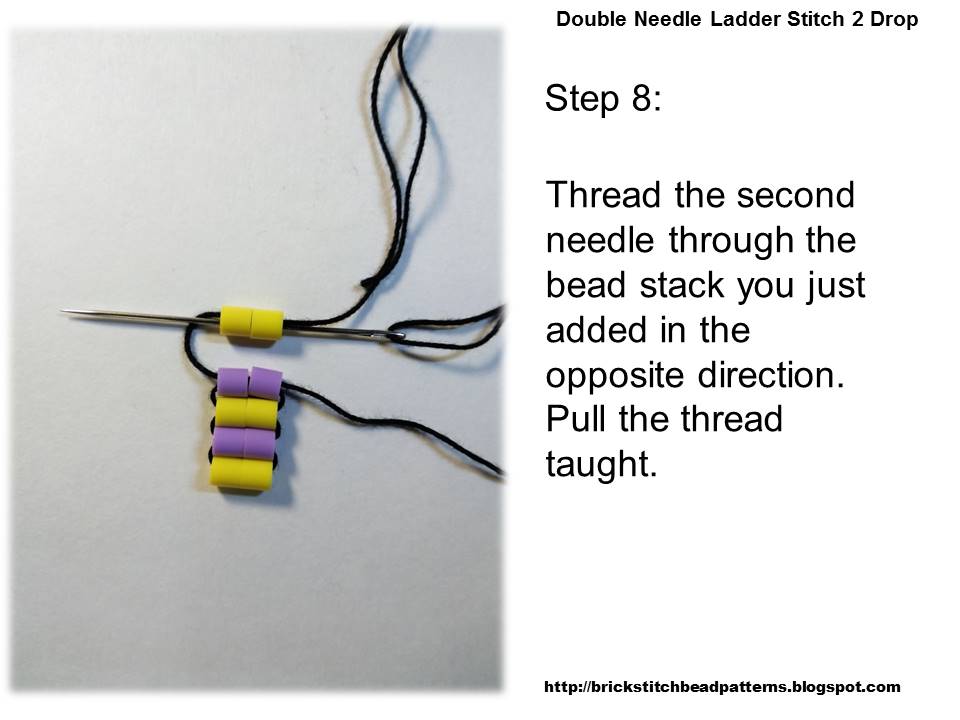 Brick Stitch Bead Patterns Journal: Double Needle Ladder Stitch 2 Drop ...