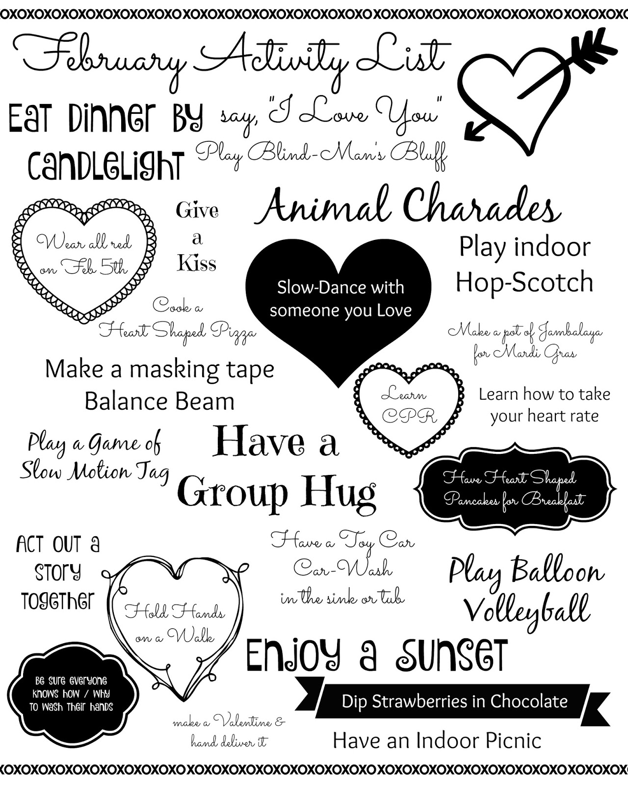 Snappily Ever After: February Activity List