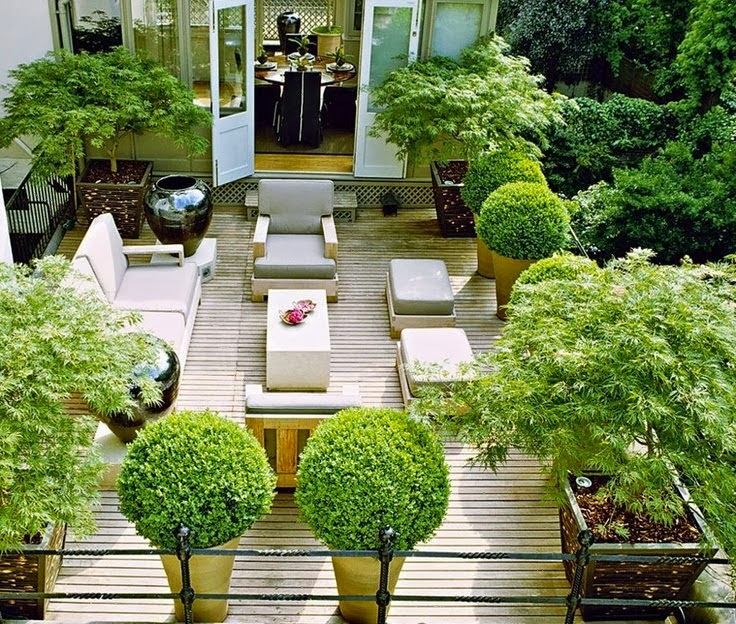 Terrace beautiful Seating area and Garden | Backyards Click