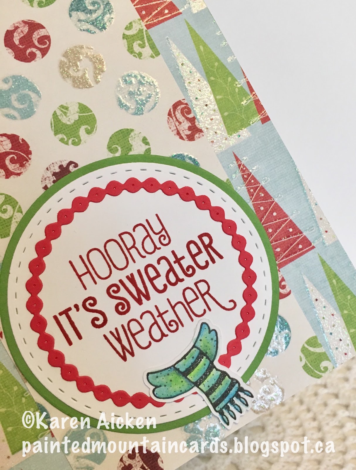 Painted Mountain Cards: Sweater Weather Pop-Up Card