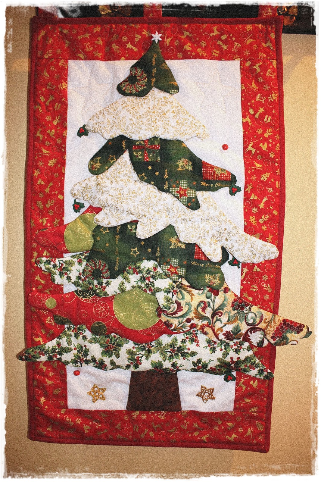 El nido de Rosa: Arbol de Navidad patchwork