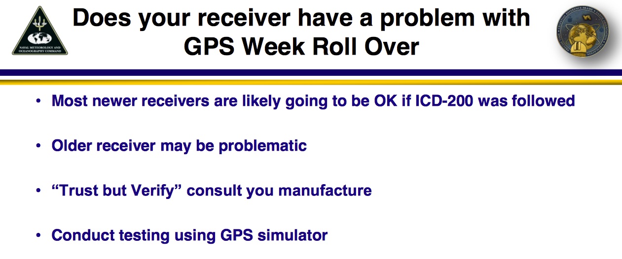 GeoGarage blog: Fun fact: GPS uses 10 bits to store the week. That ...