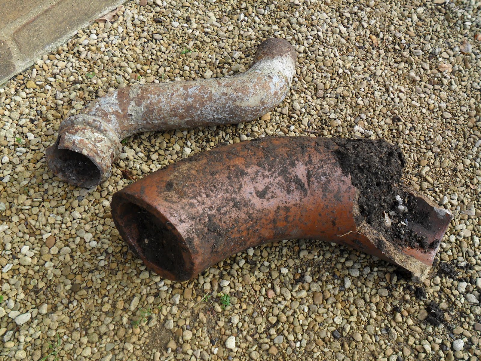 Worcester College Gardeners 2009-2018: Perforated and Broken Pipes