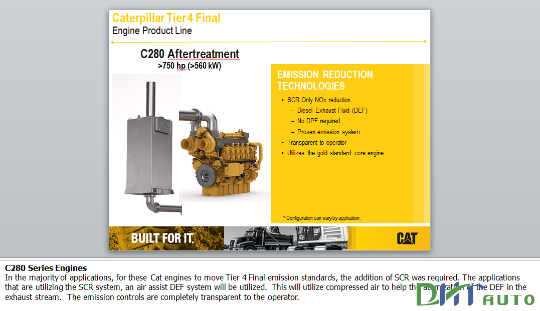 CATERPILLAR TIER 4 Engine Technology Changes - Automotive Library