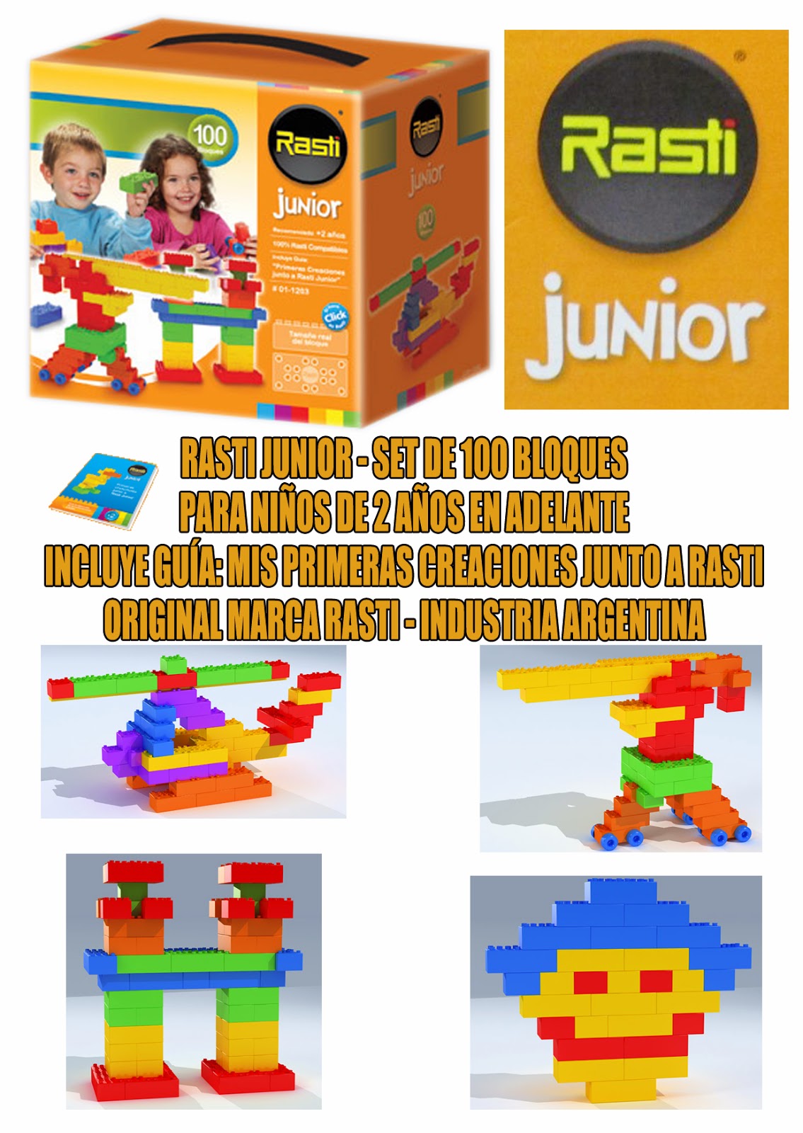 Juguetería León: RASTI JUNIOR 100 BLOQUES JUGUETERIALEON