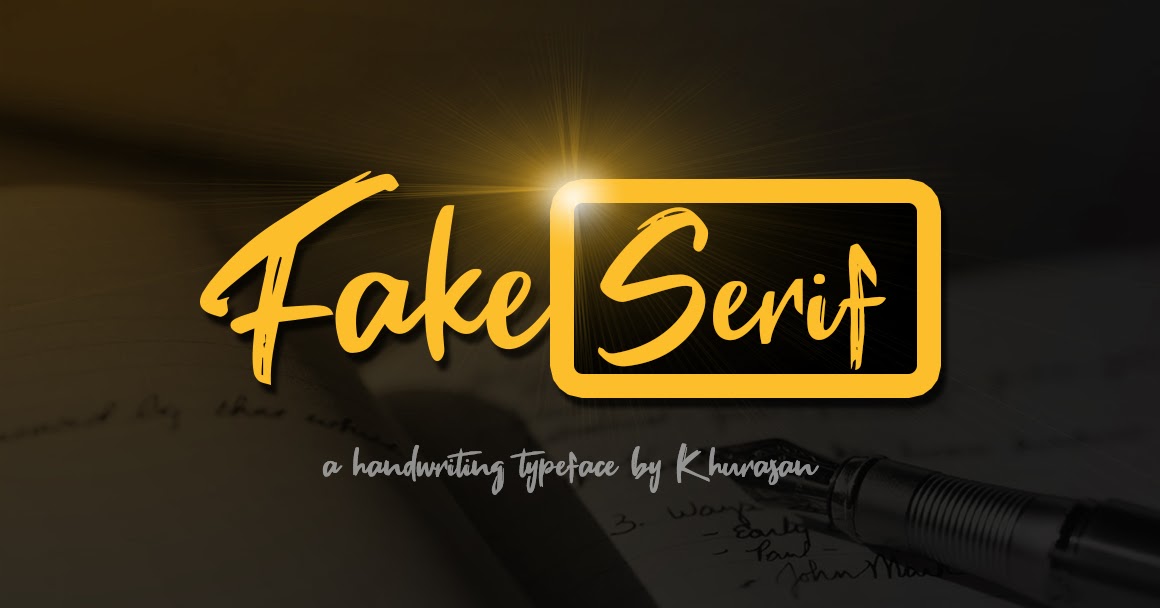 FontMaster: 100% Free Handwriting Font by Khurasan: Fake Serif