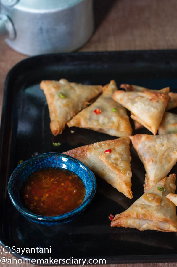 Mutton cocktail samosa - A Homemaker's Diary