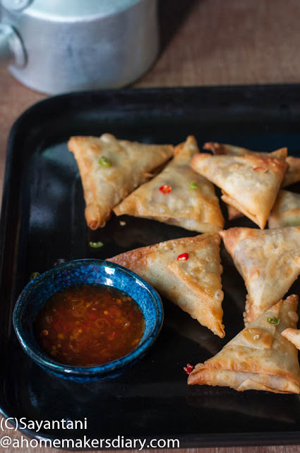 Mutton cocktail samosa - A Homemaker's Diary