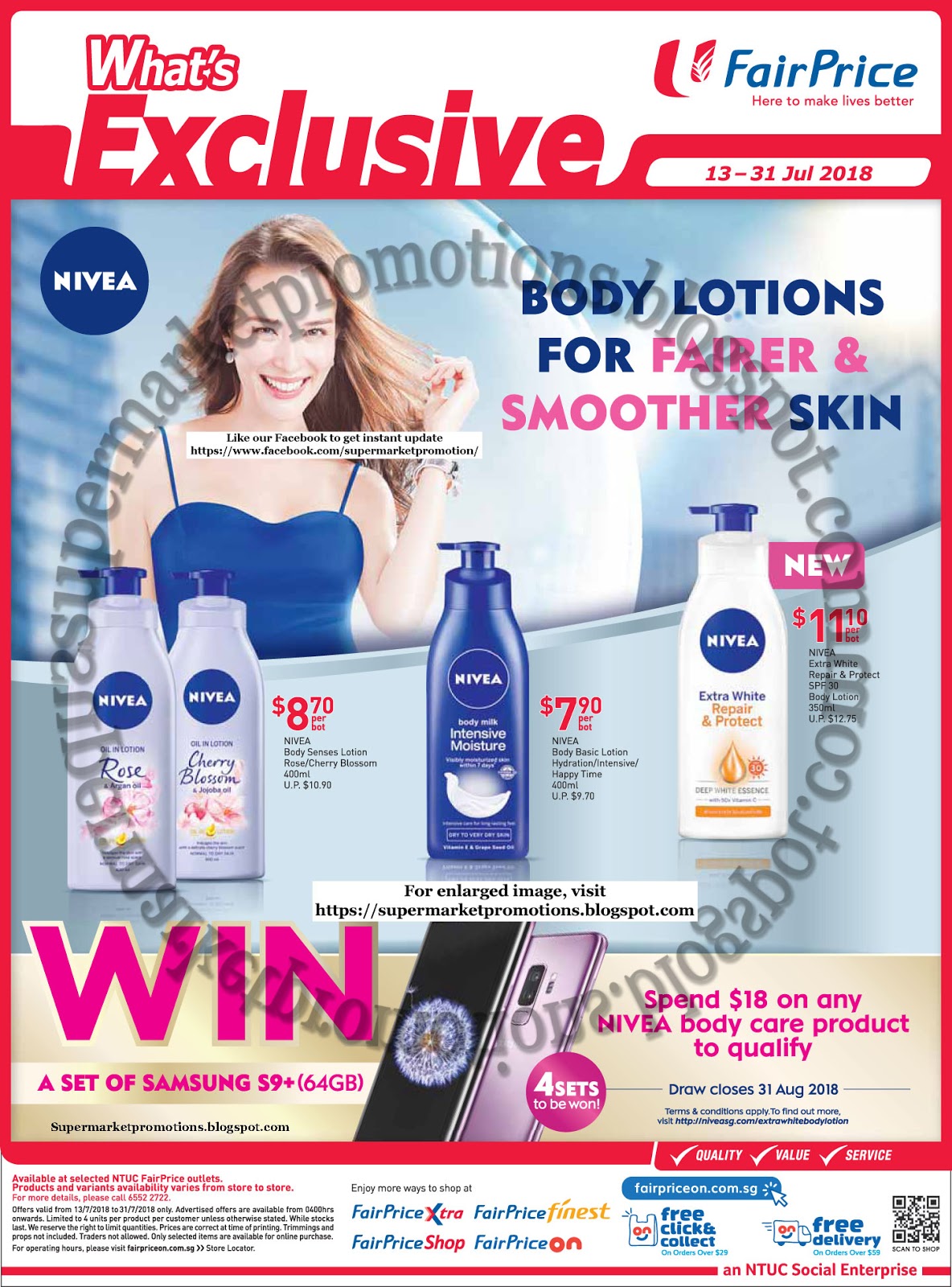 NTUC FairPrice Nivea Promotion 13 - 31 July 2018 ~ Supermarket Promotions