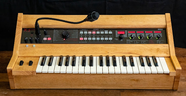 MATRIXSYNTH: Unique Korg R3 synthesizer in a custom wooden high quality ...