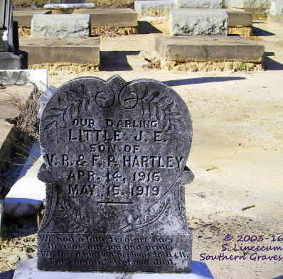 Darling Little J. E. Hartley (Tombstone Tuesday)
