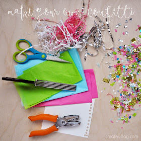 the creative bag blog: diy confetti poppers and make your own confetti
