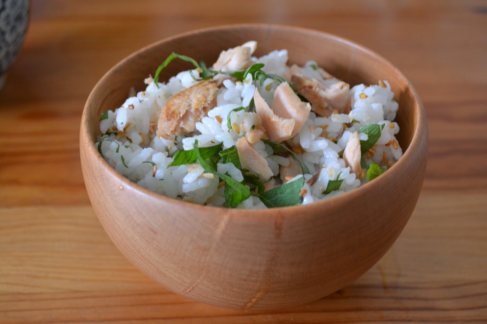 Everyday GOHAN by Mario: Shiso&Salmon Maze-gohan