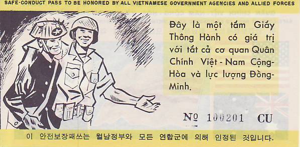 US Propaganda – Vietnam War Chieu Hoi Campaign Leaflets - Open Arms ...