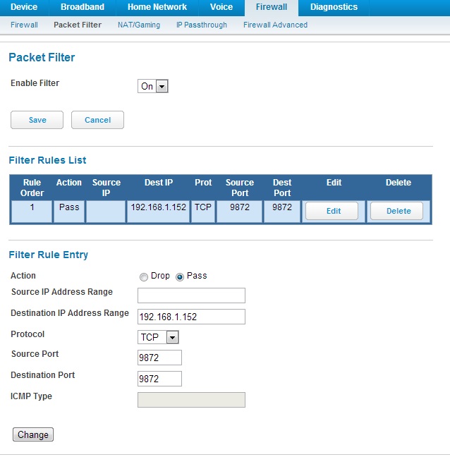 My memory: How to Port Forwarding NVG510 for IP Camera - AT&T U-verse