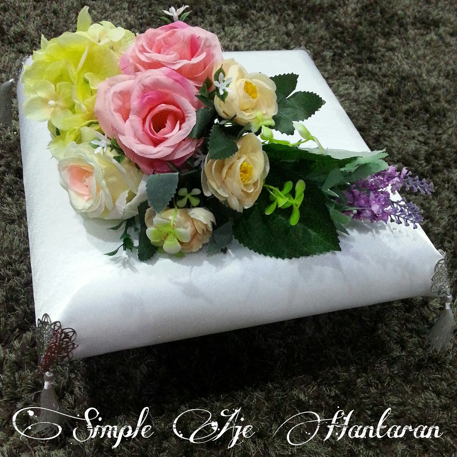 Simple Aje Hantaran: Tempahan Bantal dan Bunga Dulang - Haifaa