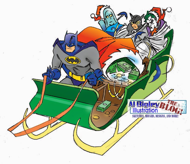 Al Bigley Illustration-The Blog!: DC Comics Christmas Ornament Designs ...