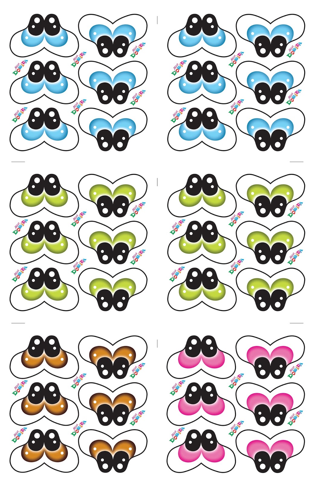 Miss Dorita: Segundo modelo de Ojitos para Imprimir