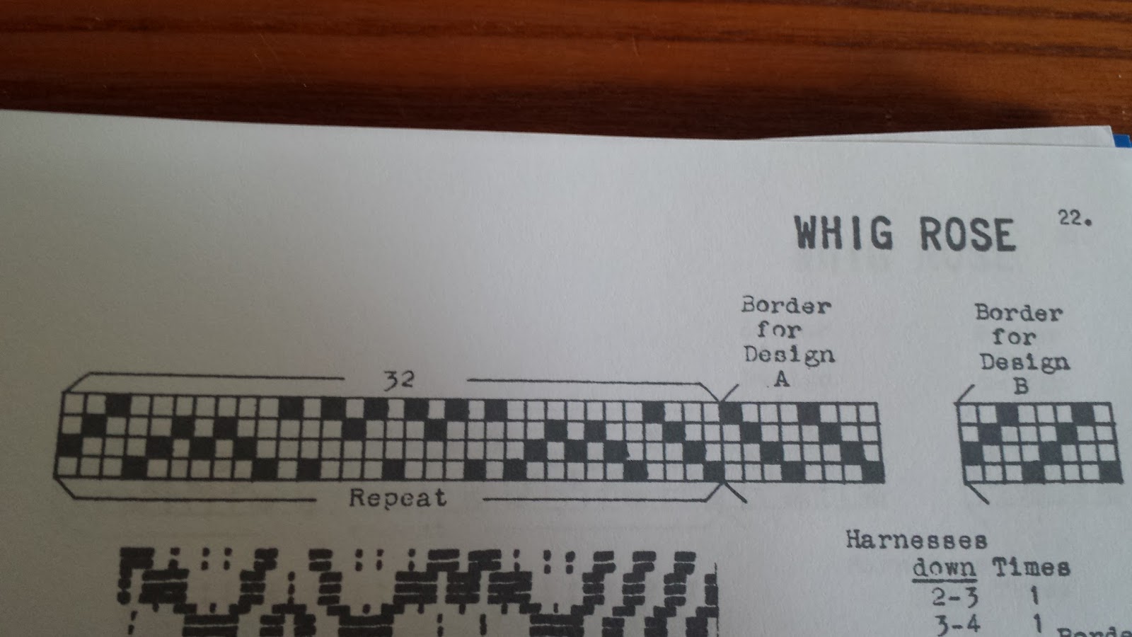 KB Knits & Crafts: Whig Rose Miniature Overshot Table Runner