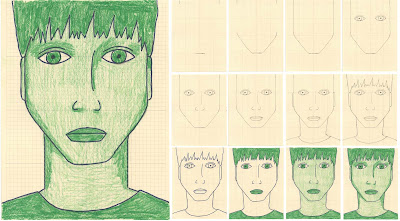 Monotone Self Portrait Drawing - Art Projects for Kids