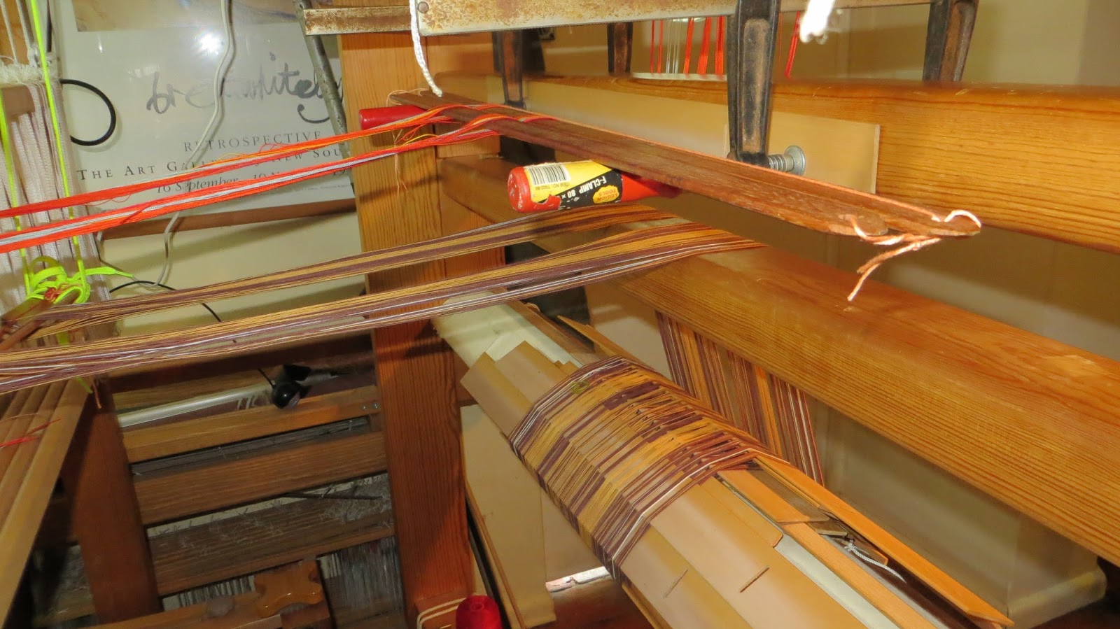 Gangewifre Weaving: Supplementary Warp - putting on the pattern warp
