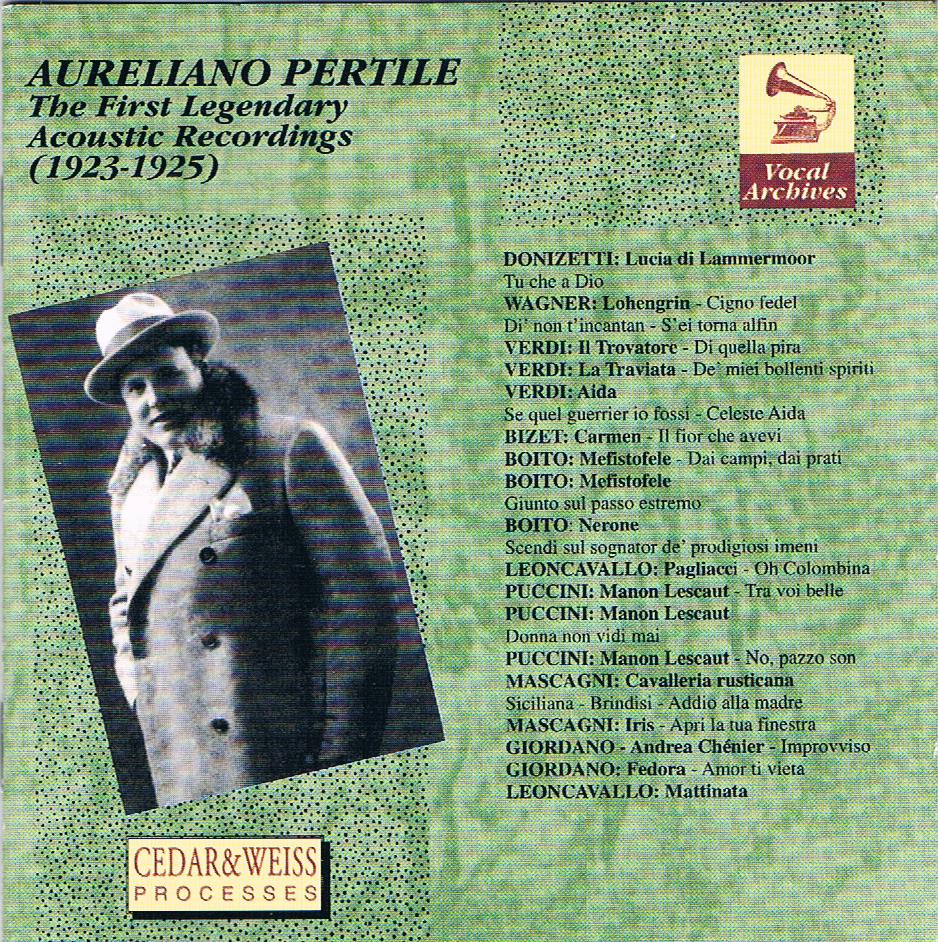 afina tus oidos: Aureliano Pertile Recordings 1923-1925