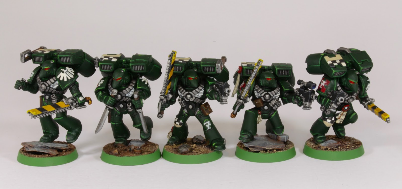 Colorblind Painter: Dark Angels 4th Company Fast Attack Squads