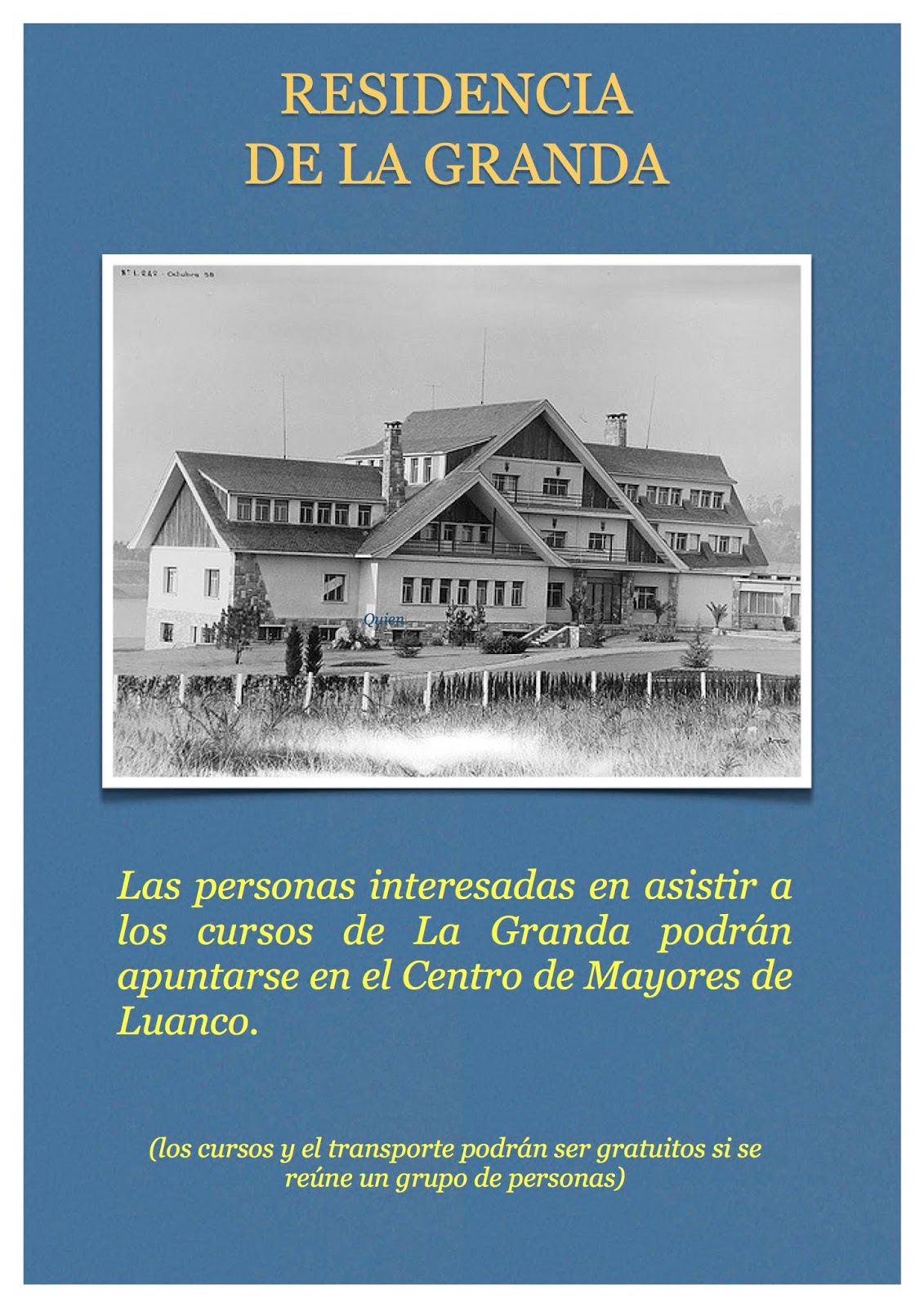 Centro de Personas Mayores "Luanco": Cursos de La Granda