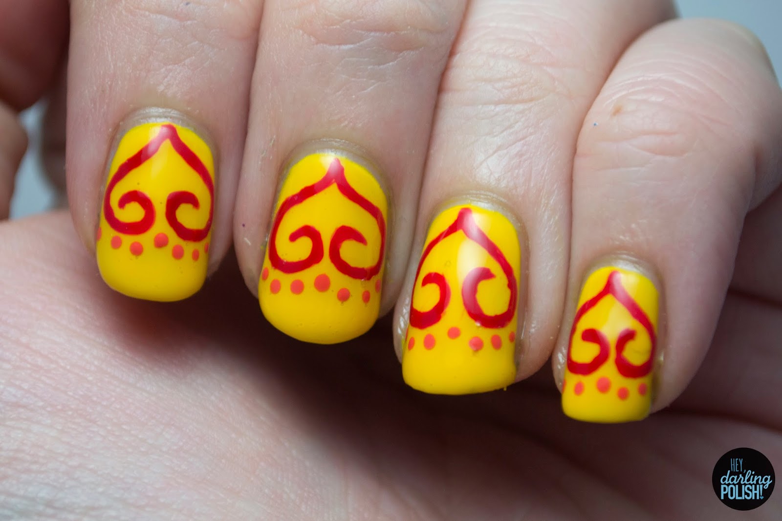 Hey, Darling Polish!: Tri-Polish Challenge Tuesdays: Swirly Whirly Hearts