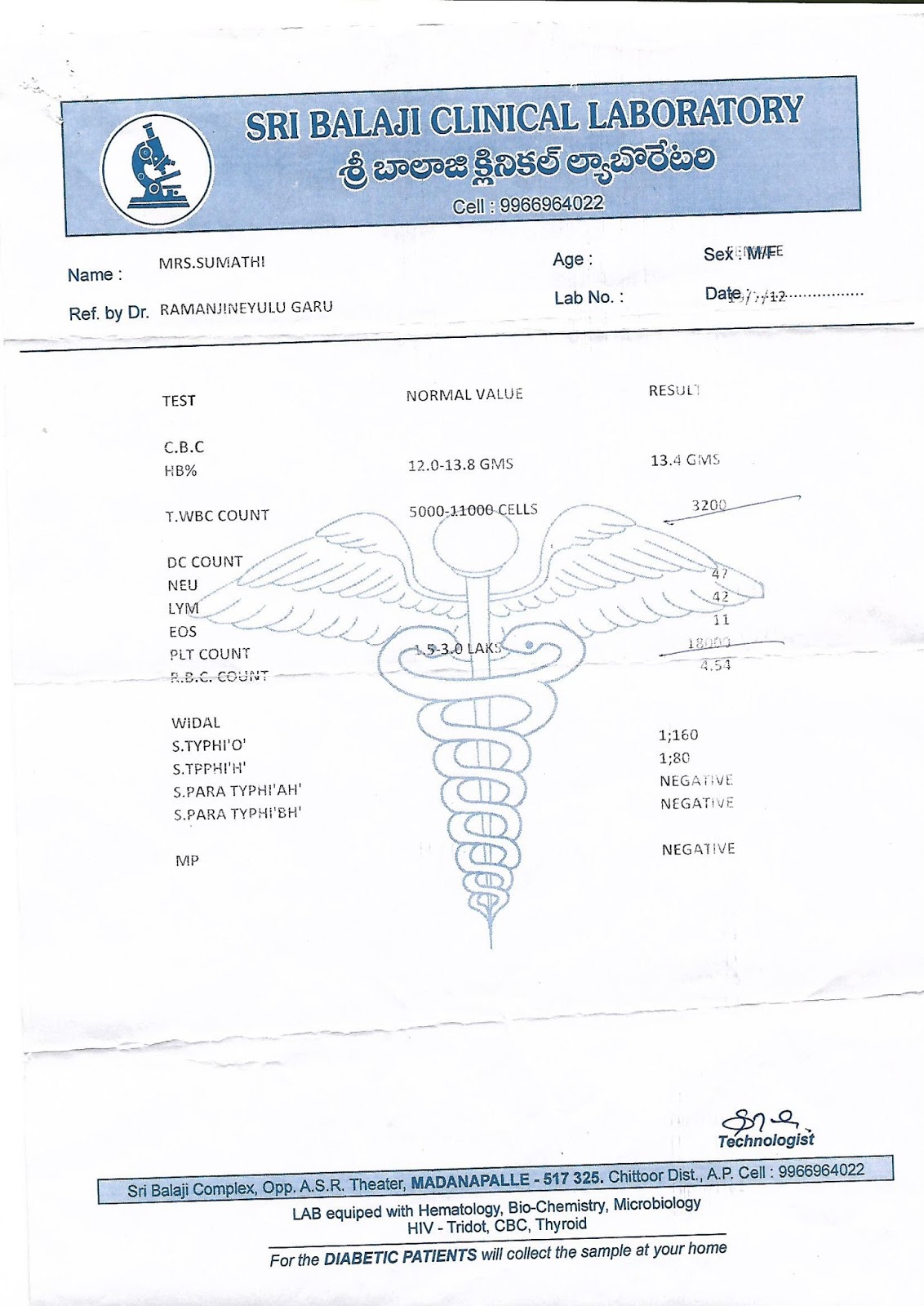 Rajarams Homeo Hospital: A Dengue case cured in our hospital without ...