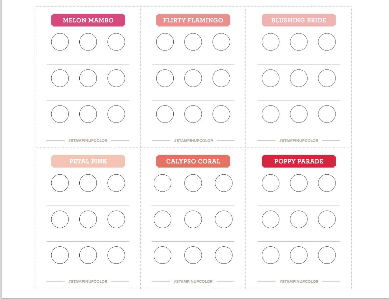 scrimpingmommy: Colour charts and download resources for 2018 Stampin ...