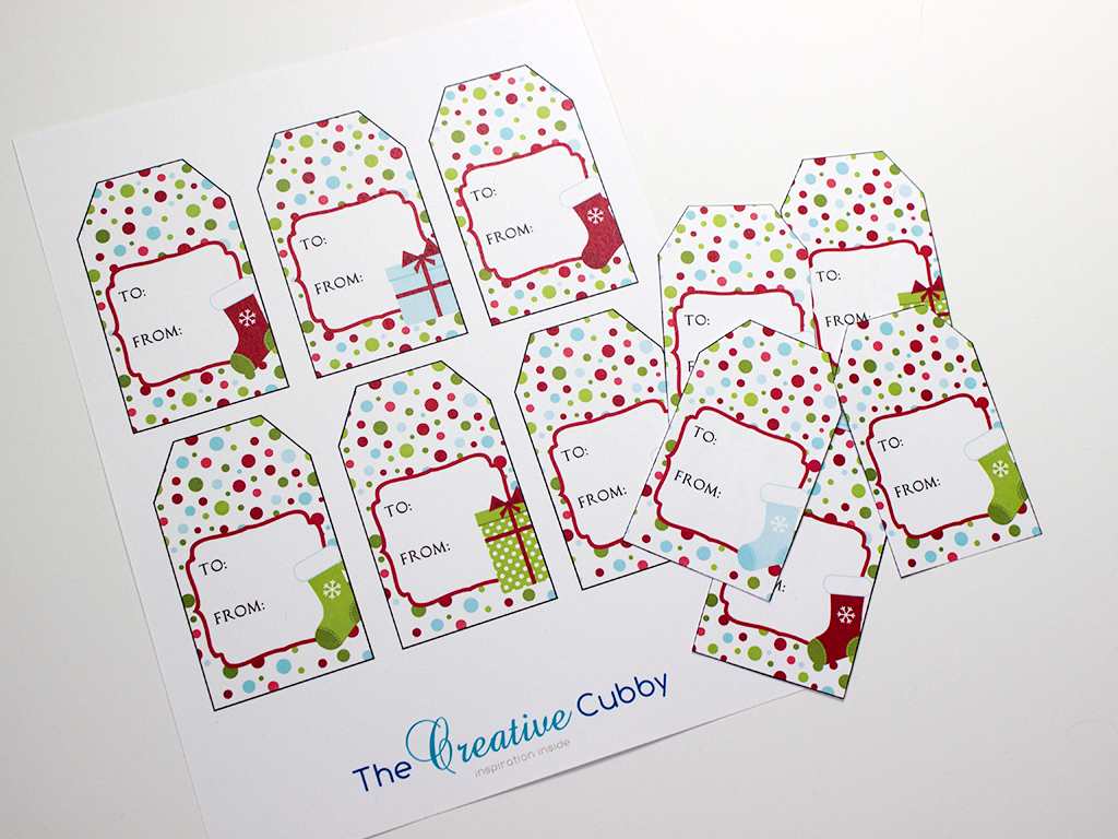 The Creative Cubby: Free Printable Polka Dot Christmas Gift Tags