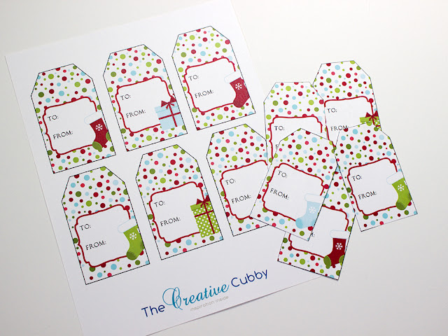 The Creative Cubby: Free Printable Polka Dot Christmas Gift Tags