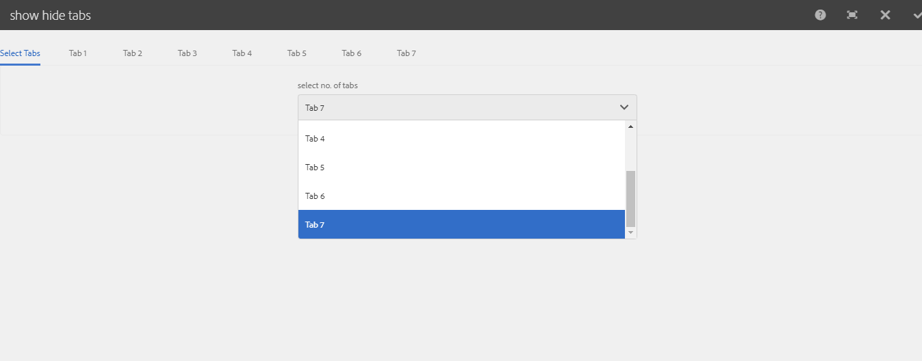 AEM Learning blogs: AEm 6.2 show hide tabs in a component TOUCH UI