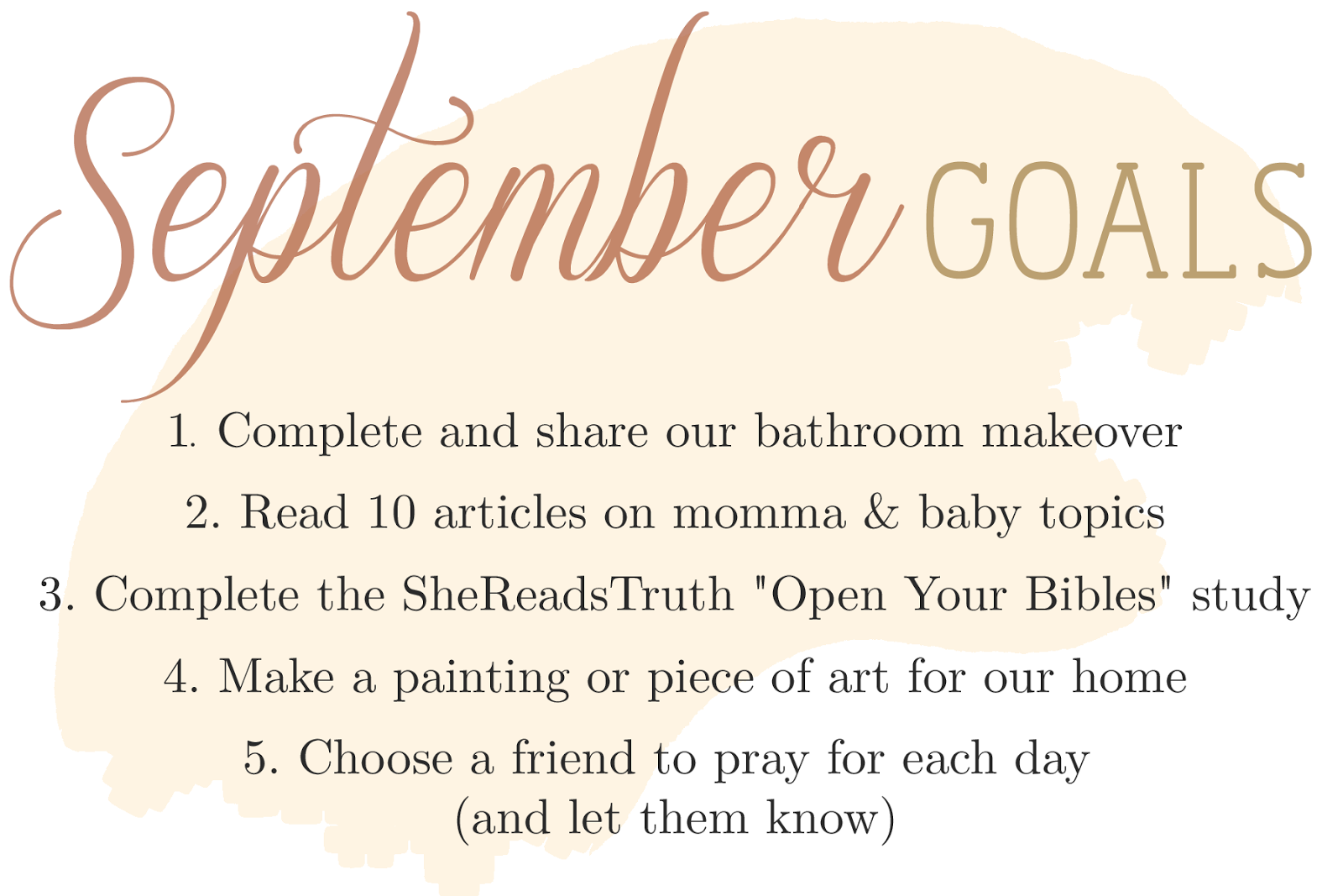 Strong and Sweet : My October Goals {and a September recap}