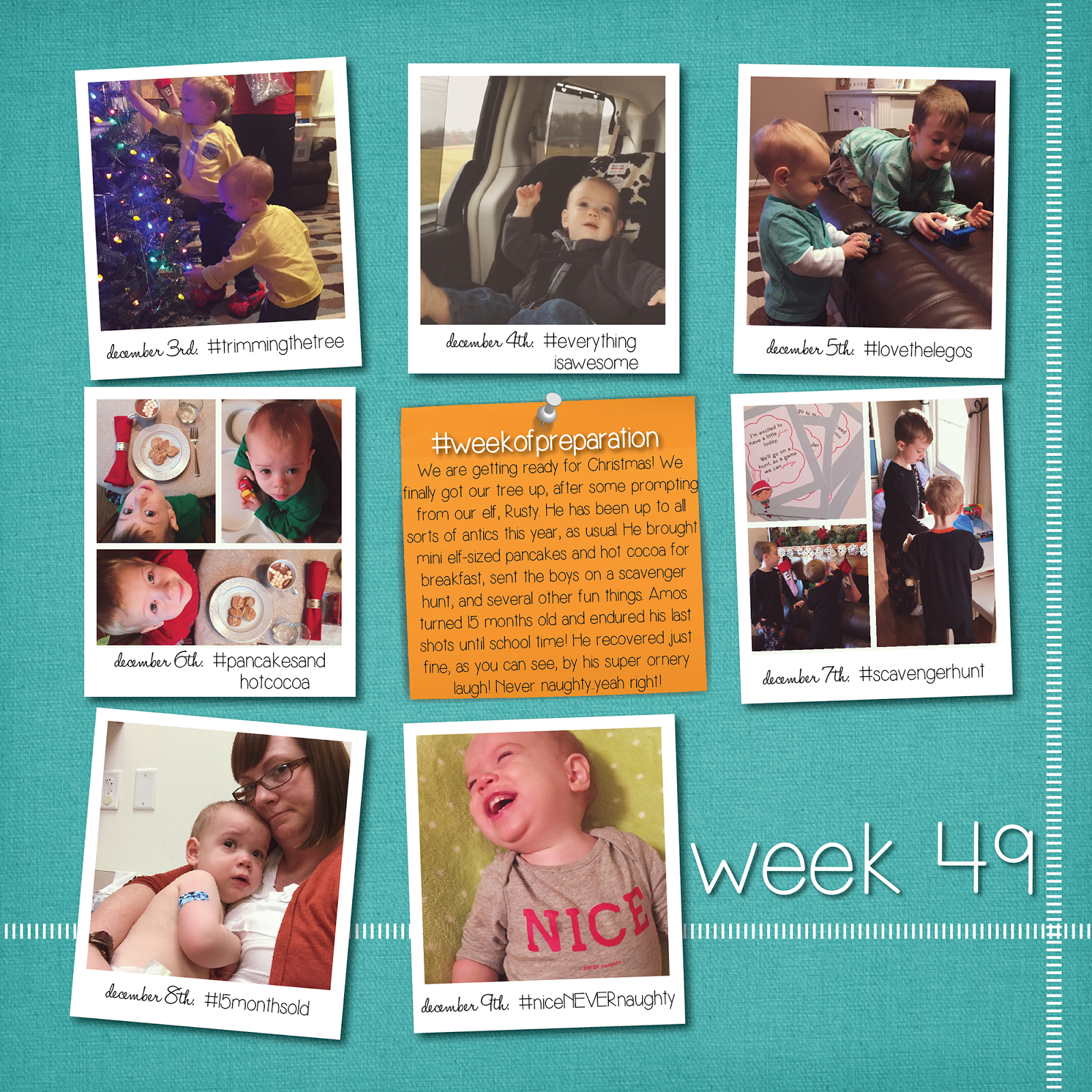 more than 9 to 5...my life as "Mom": The Wednesday One: Week 49