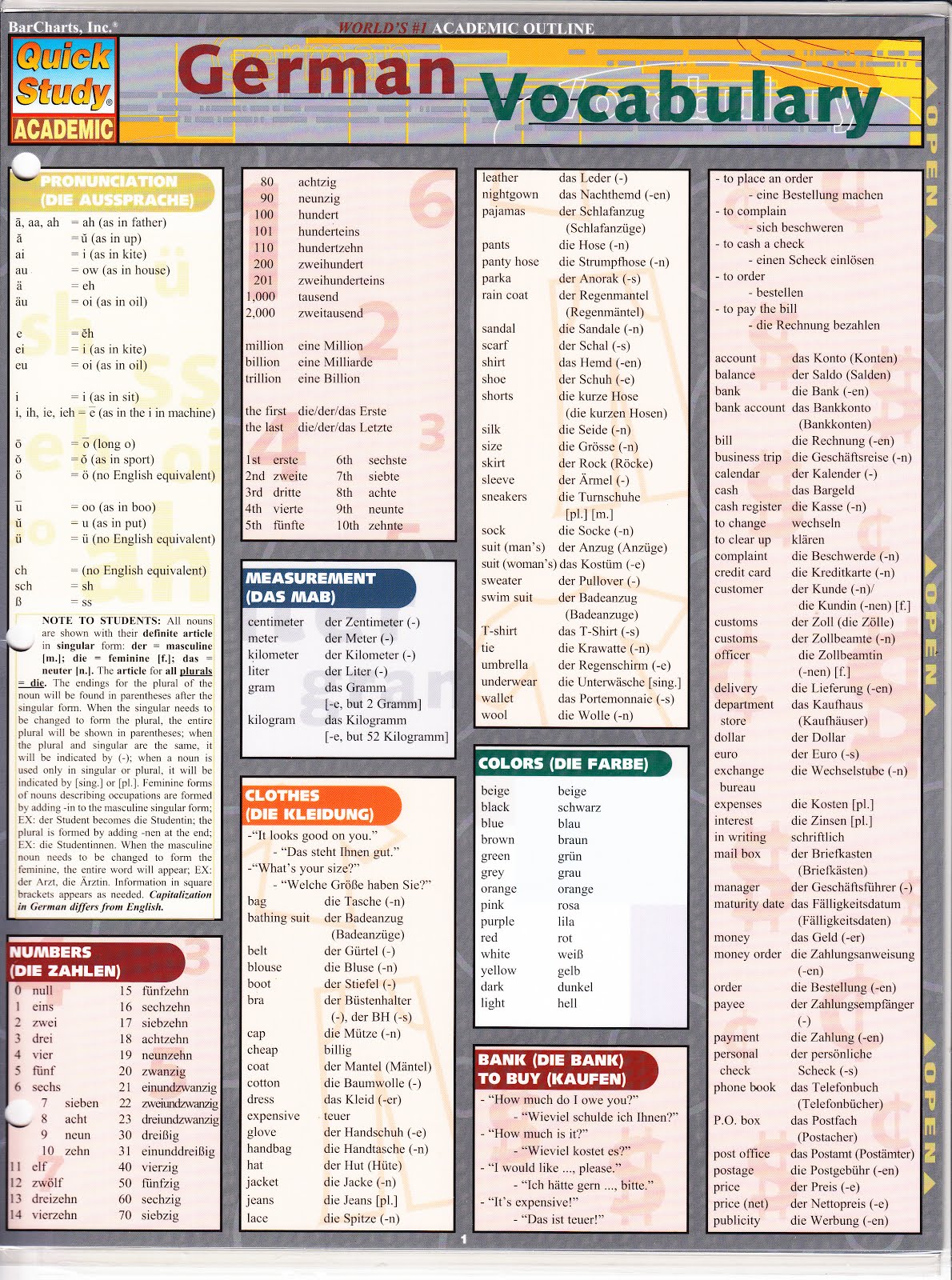 German Language Books German Vocabulary Quickstudy 2011 german-language-books-german-vocabulary-quickstudy-2011