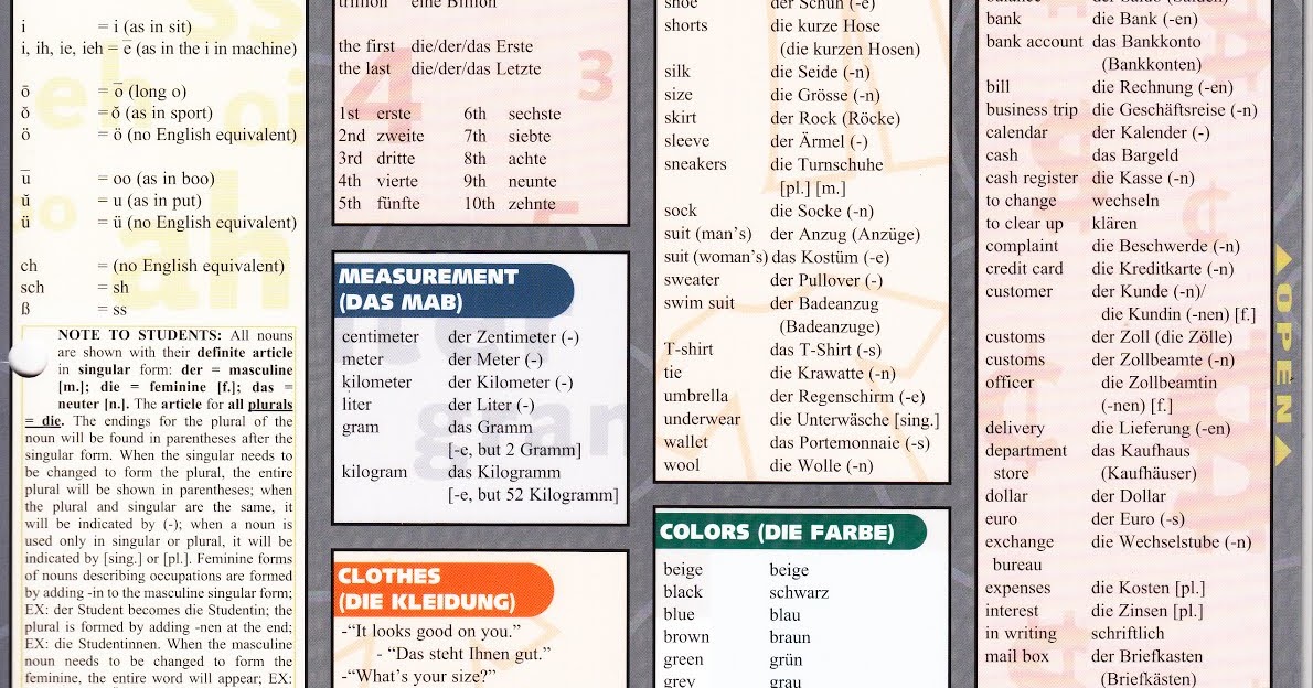 German Language Books: German Vocabulary Quickstudy 2011