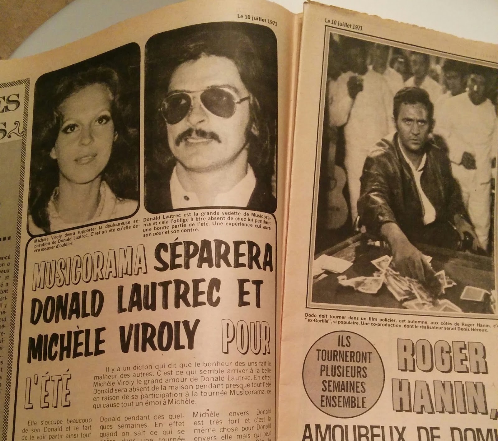 journal Marie-Reine Bellemare : Journal des Vedettes, 10 juillet 1971 ...