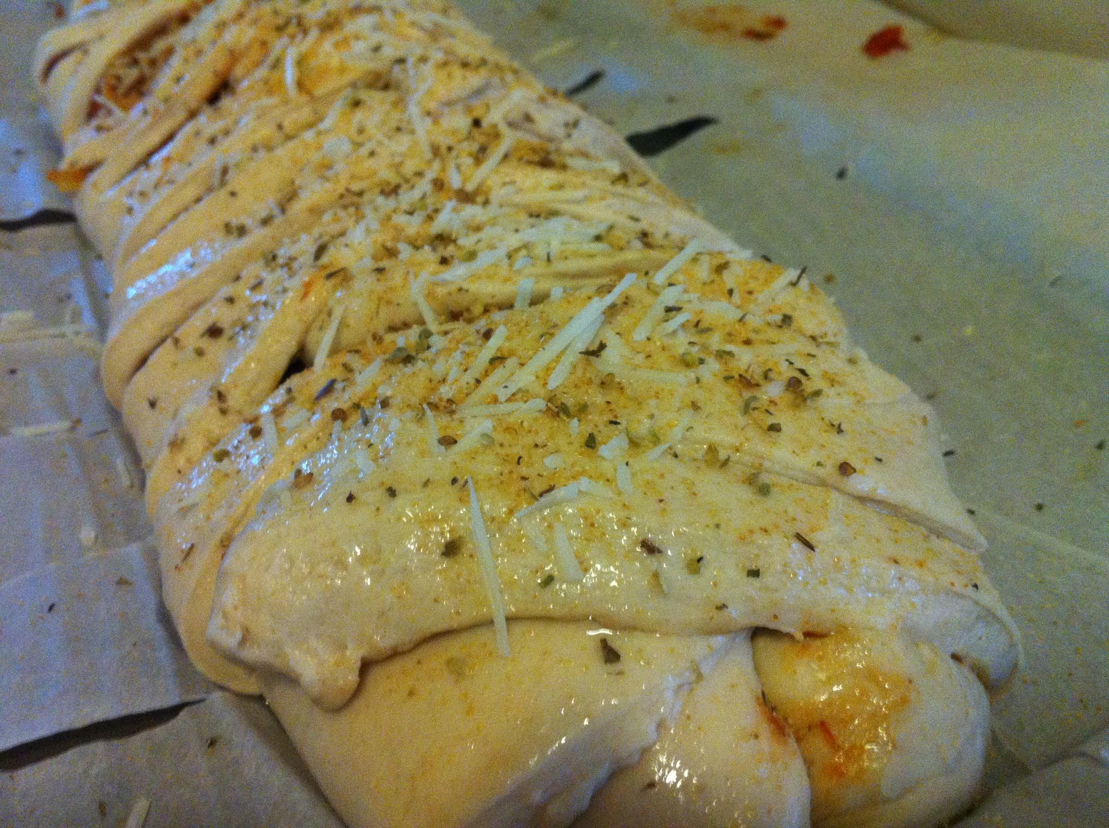 Tasty Tales by Tina: Braided Spaghetti Garlic Bread