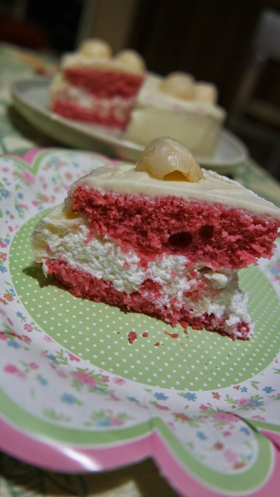 Pancit Princess: Lychee Rose Cake with Lychee Cream Filling